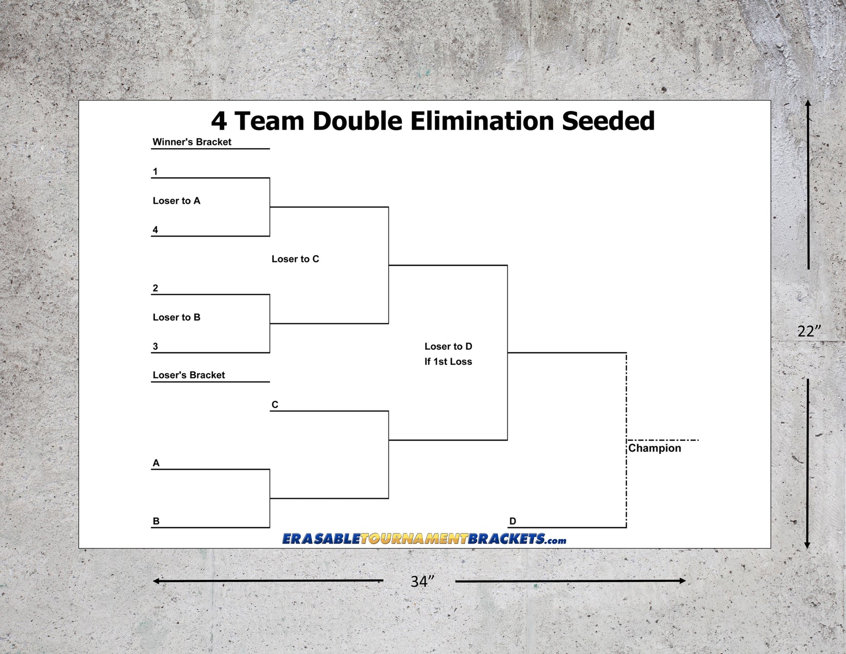 4 Team Double Elimination Seeded Tournament Bracket – ZieglerWorld
