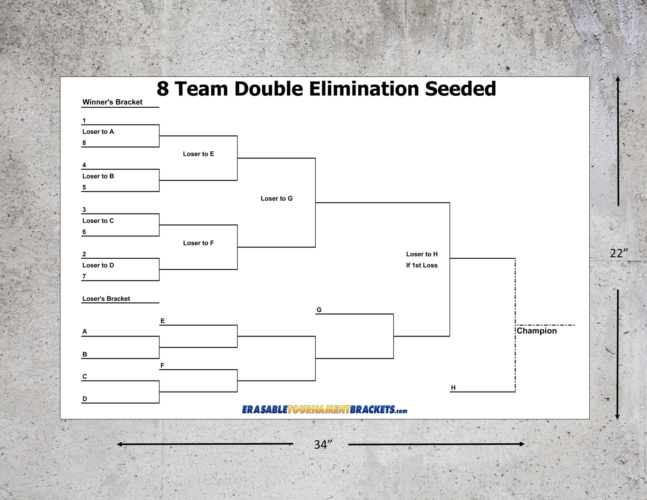 8 Team Double Elimination Seeded Tournament Bracket – ZieglerWorld
